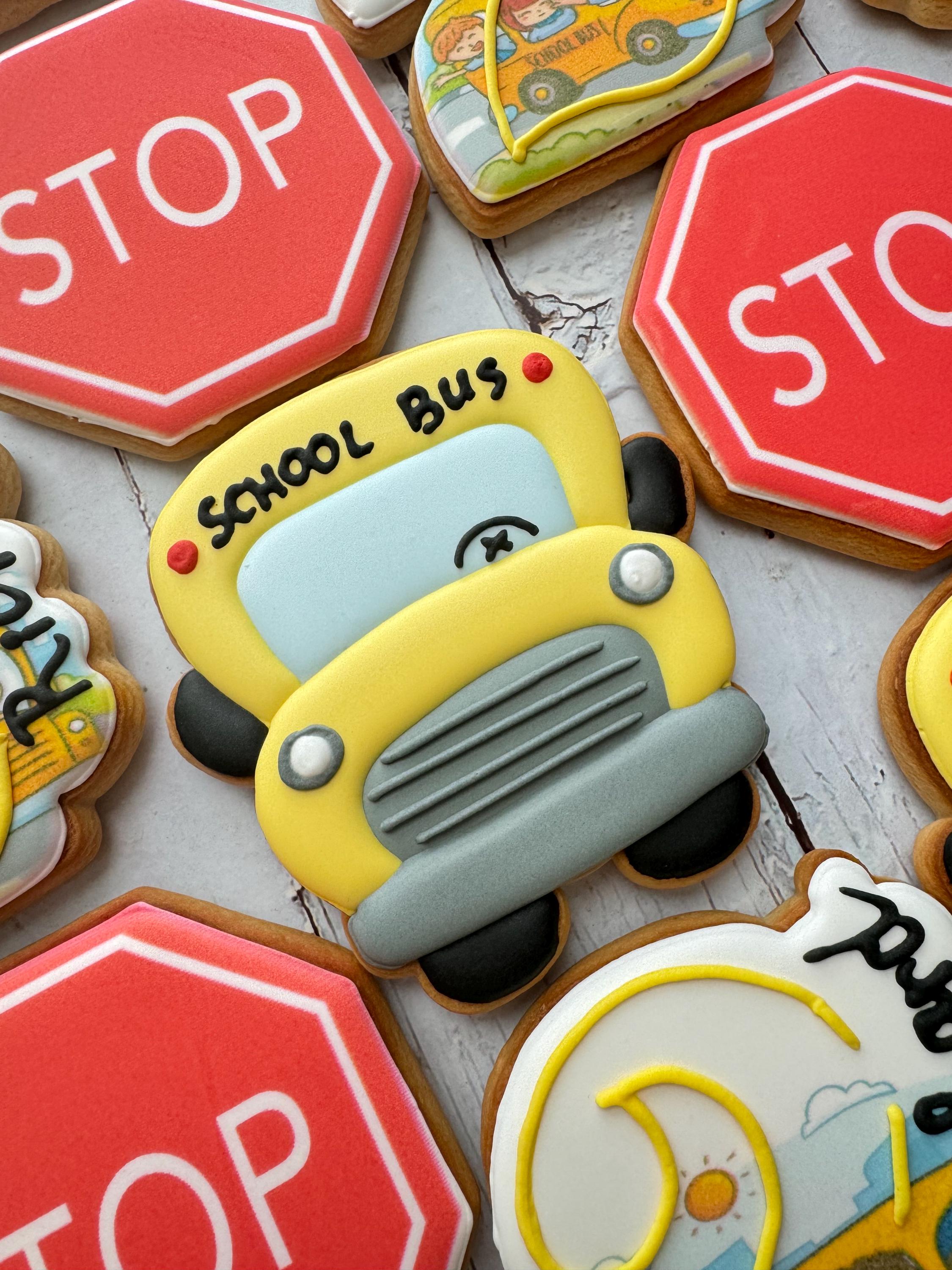School Bus Birthday Cookies: School Theme Party Favors - Etsy