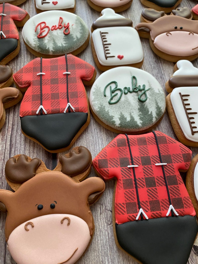 Deer Baby Shower Cookies: Woodland Theme, Set of 12 - Etsy