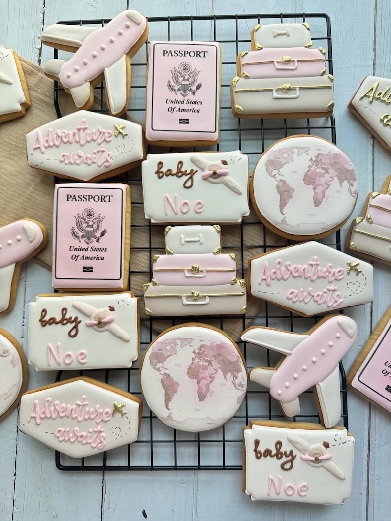 Travel Adventure Awaits Baby Shower Cookies - Etsy