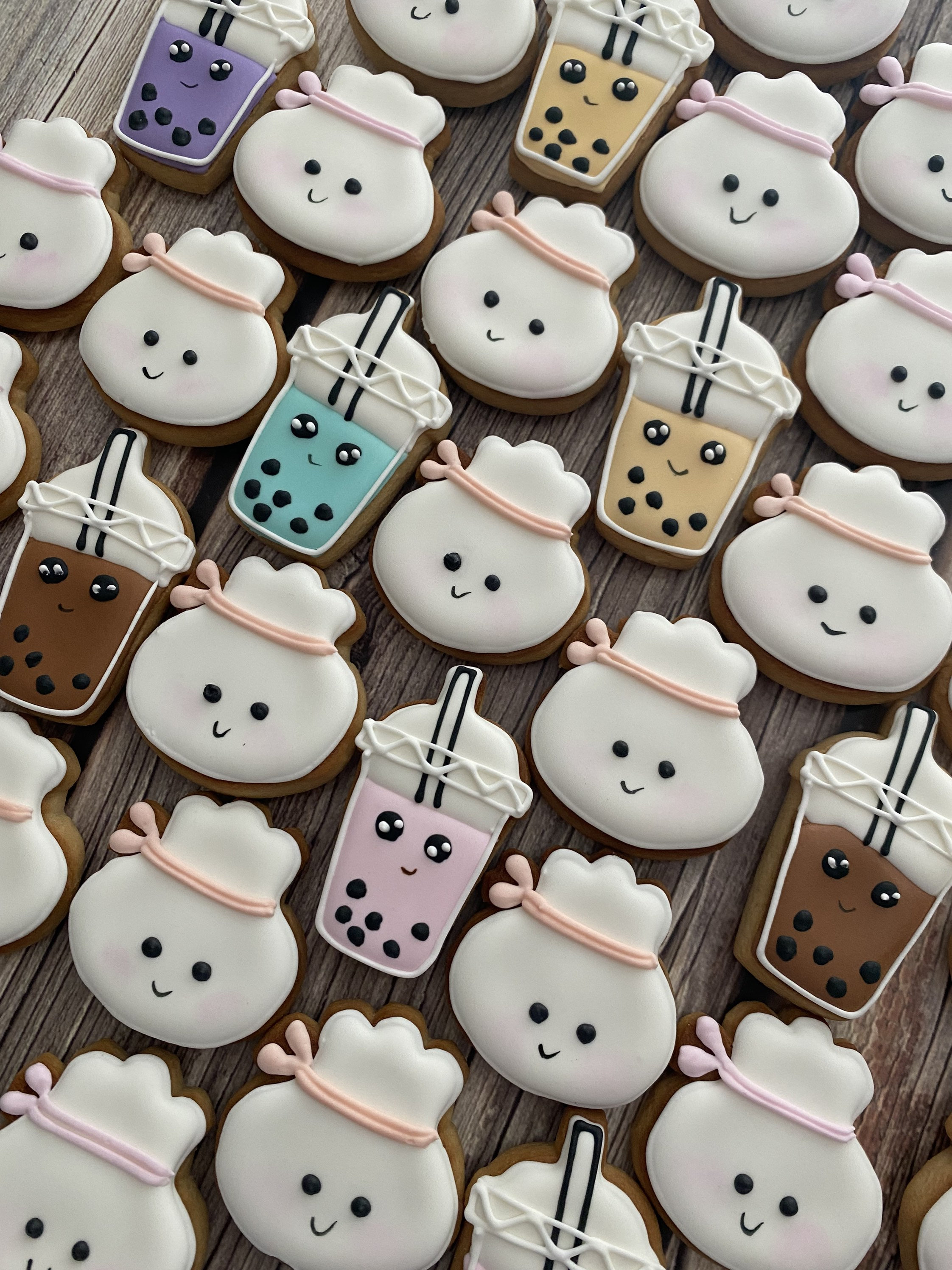 Dumpling and Boba Tea Mini Cookies - Etsy