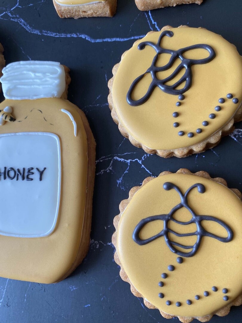 Bumble Bee Baby Shower Cookies Bee Themed Cookies | Etsy