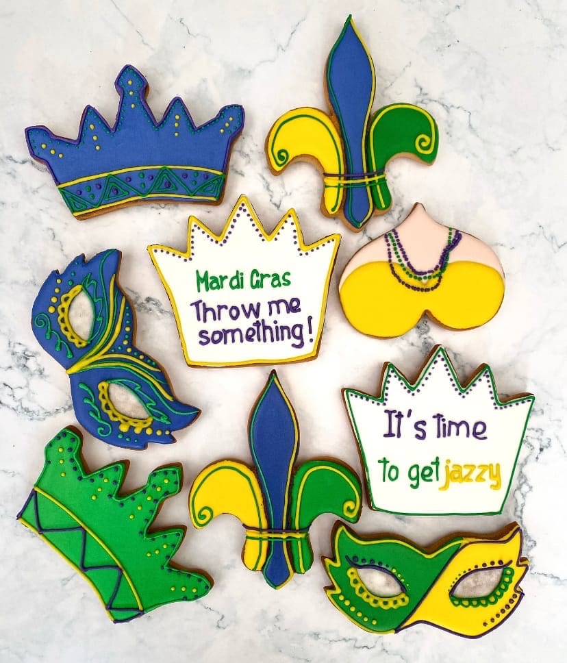 Cookies Mardi Gras - Etsy