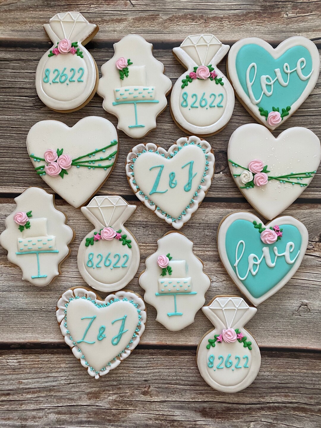 Wedding Cookies: Decorated Sugar Cookie Set - Etsy