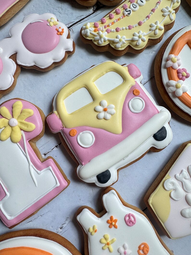 Groovy First Birthday Decorated Cookies - Set of 12 - Etsy