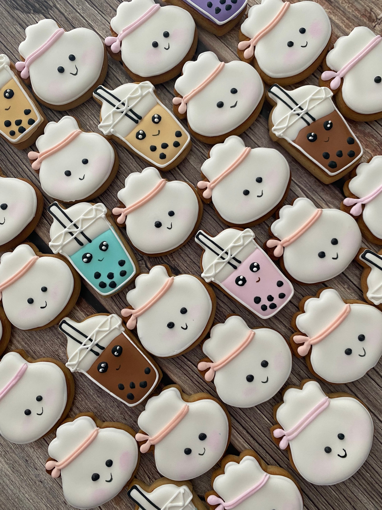Dumpling and Boba Tea Mini Cookies - Etsy