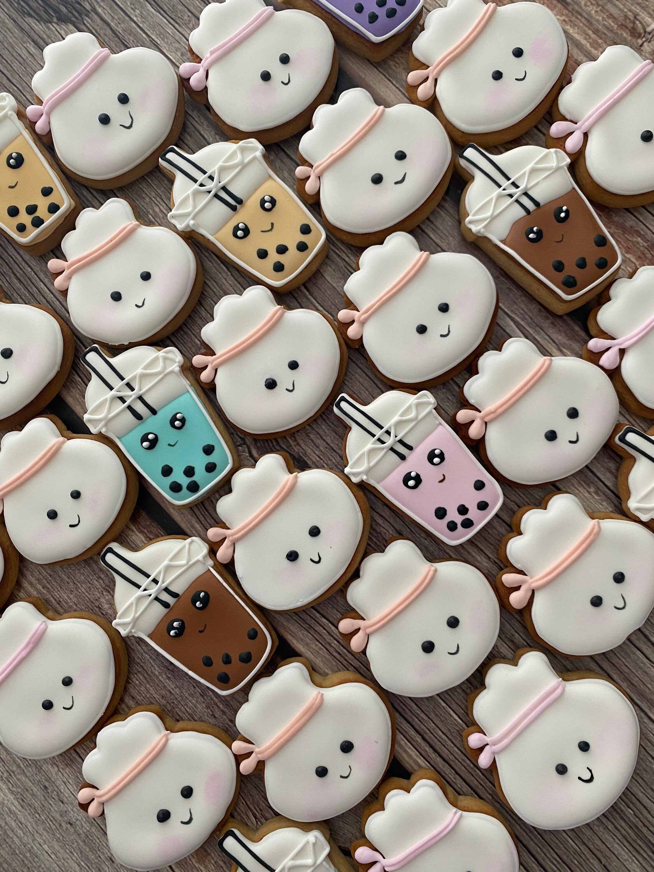 Dumpling and Boba Tea Mini Cookies - Etsy