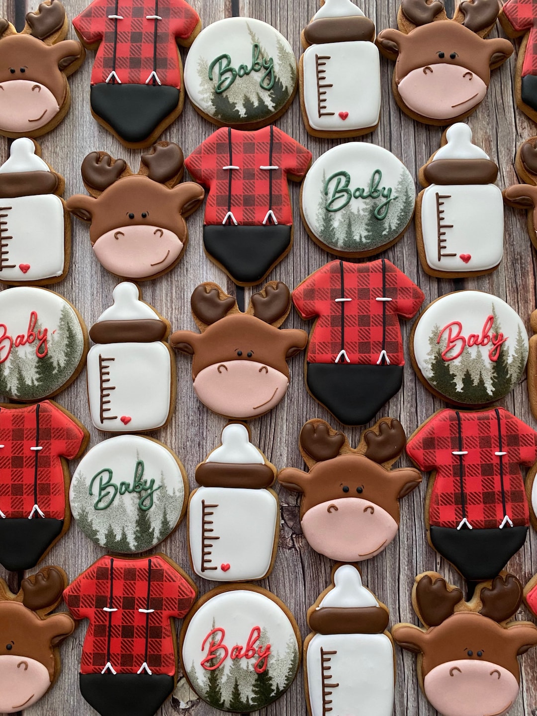 Deer Baby Shower Cookies: Woodland Theme, Set of 12 - Etsy