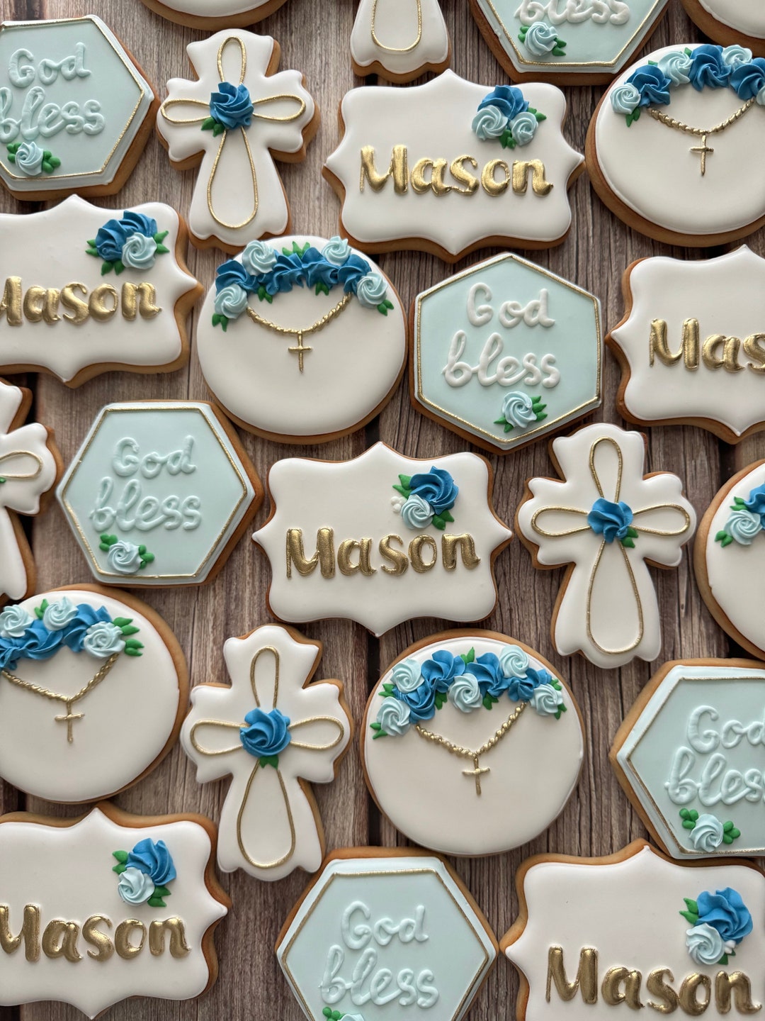 Baptism/christening Cookies, Boy's Baptism - Etsy