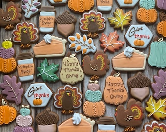 Thanksgiving Decorated Sugar Cookies, Thanksgiving Cookies ...