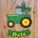 Personalized Tractor Front Door Hanger, Farmhouse Style John Deere ...