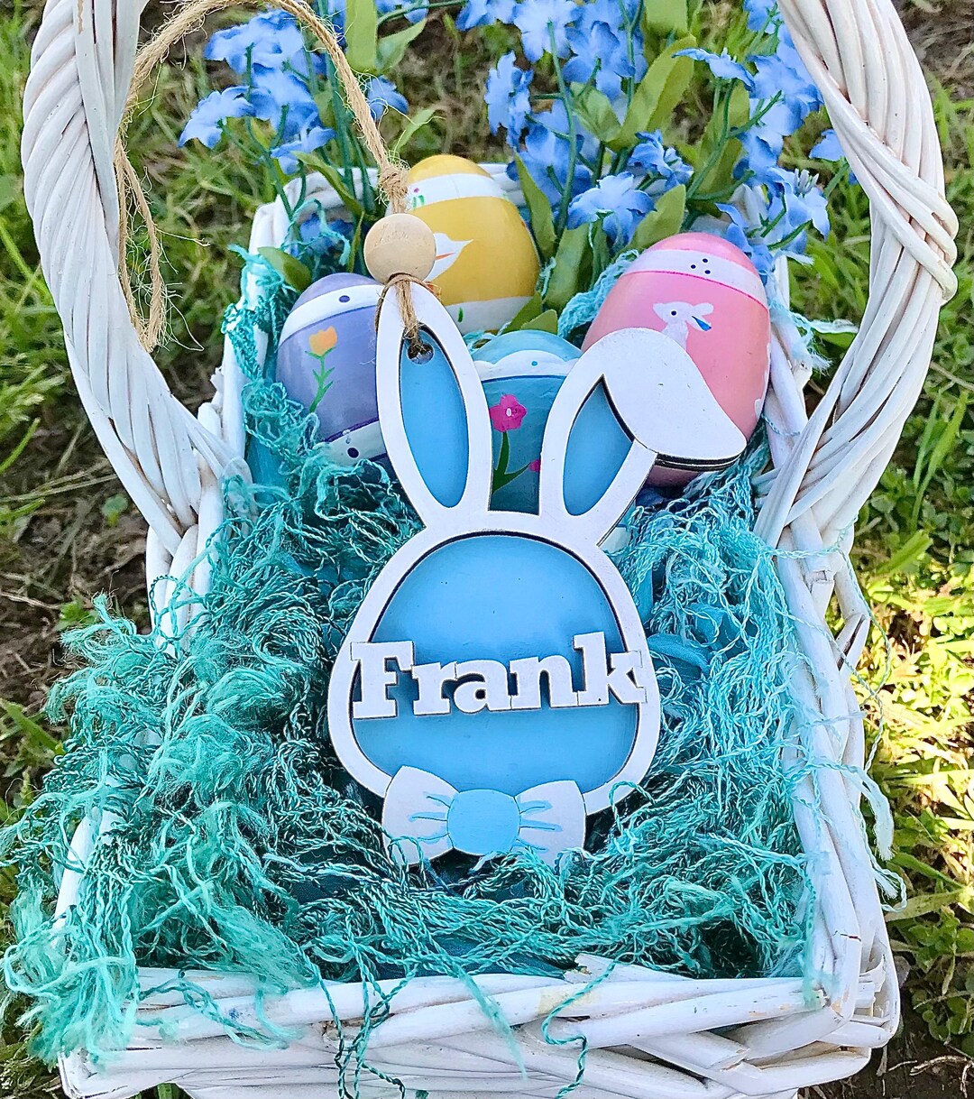 Personalized Easter Basket Name Tag – Custom Bunny Tag With 3D Layered ...
