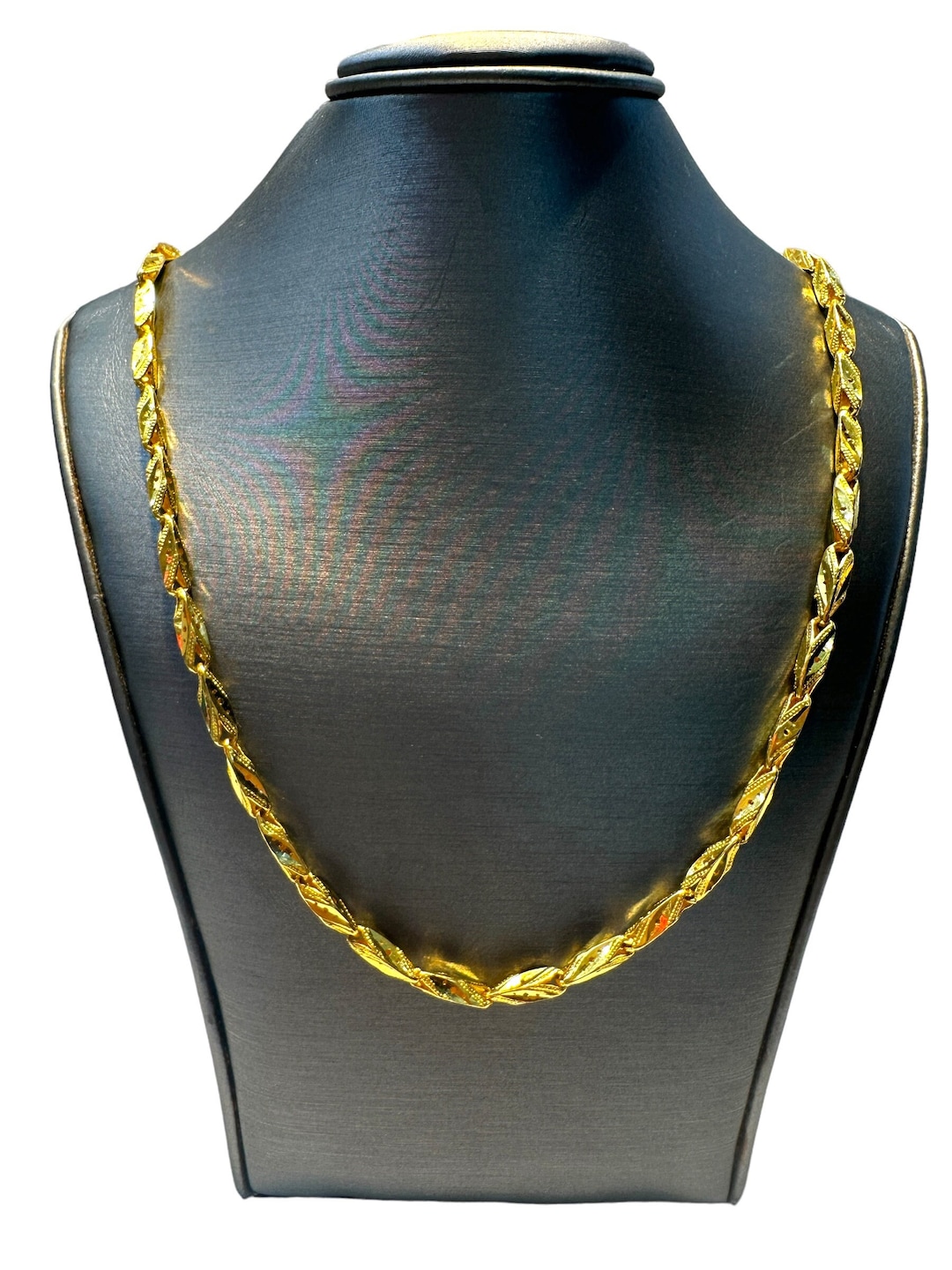 9999 Pure Gold Link Chain, 24K Fancy Link Chain, Diamond Cut 24K Chain ...