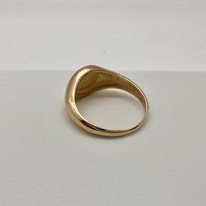 14K Oval Signet Ring, Solid Gold Oval Ring, Personalized Ring, Engraved Signet - Etsy