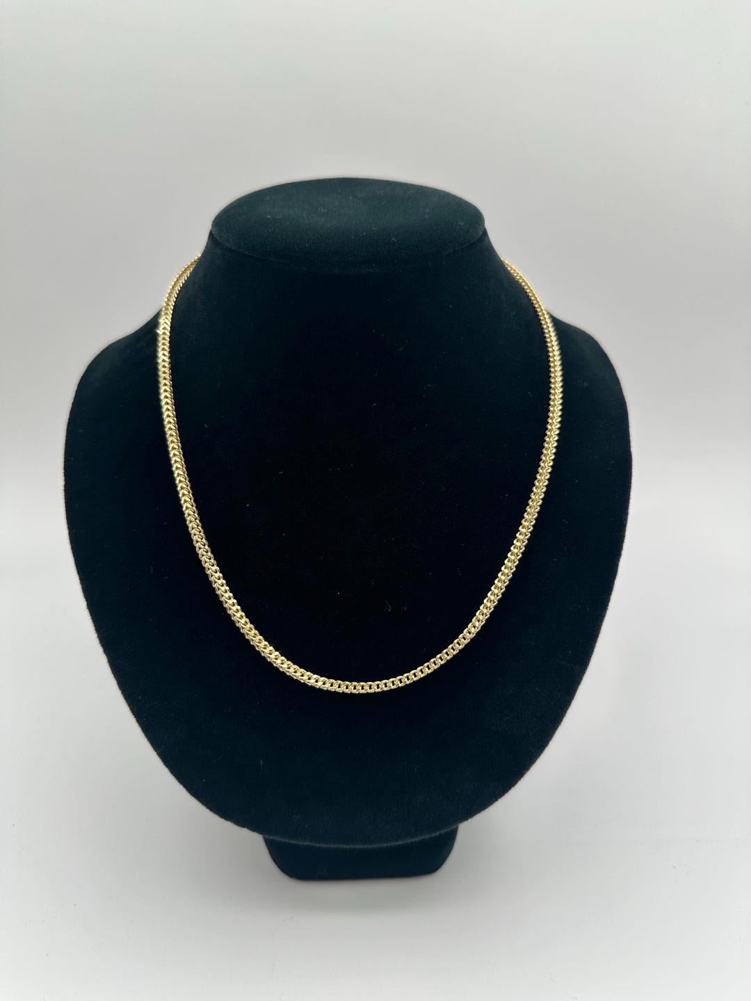 14K Gold Franco Box Chain Necklace: 2.7mm/3mm Solid Gold Link - Etsy