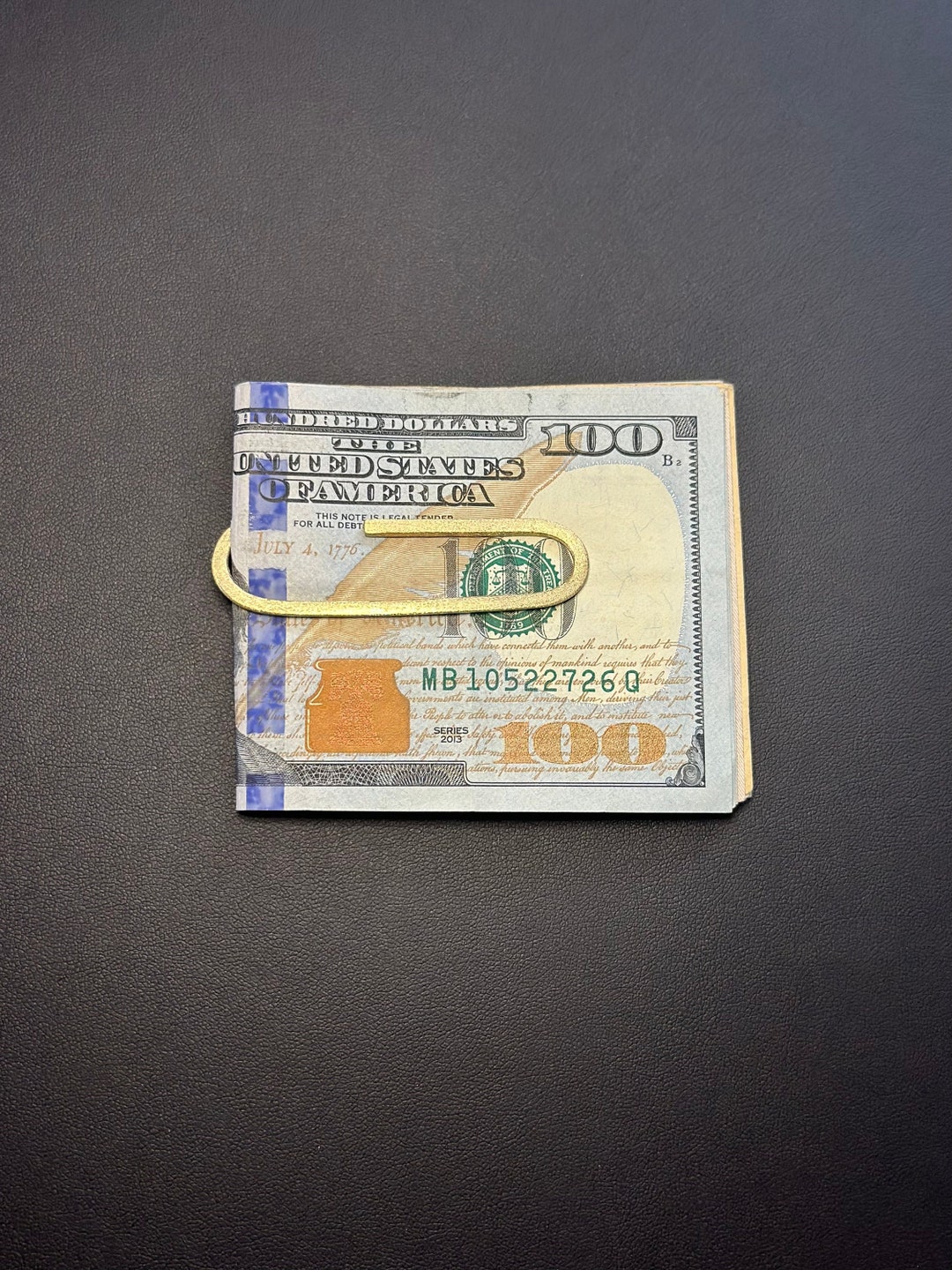 14K Large Cash Clip Holder, Paper Clip Money Organizer, 14K Heavy Money ...