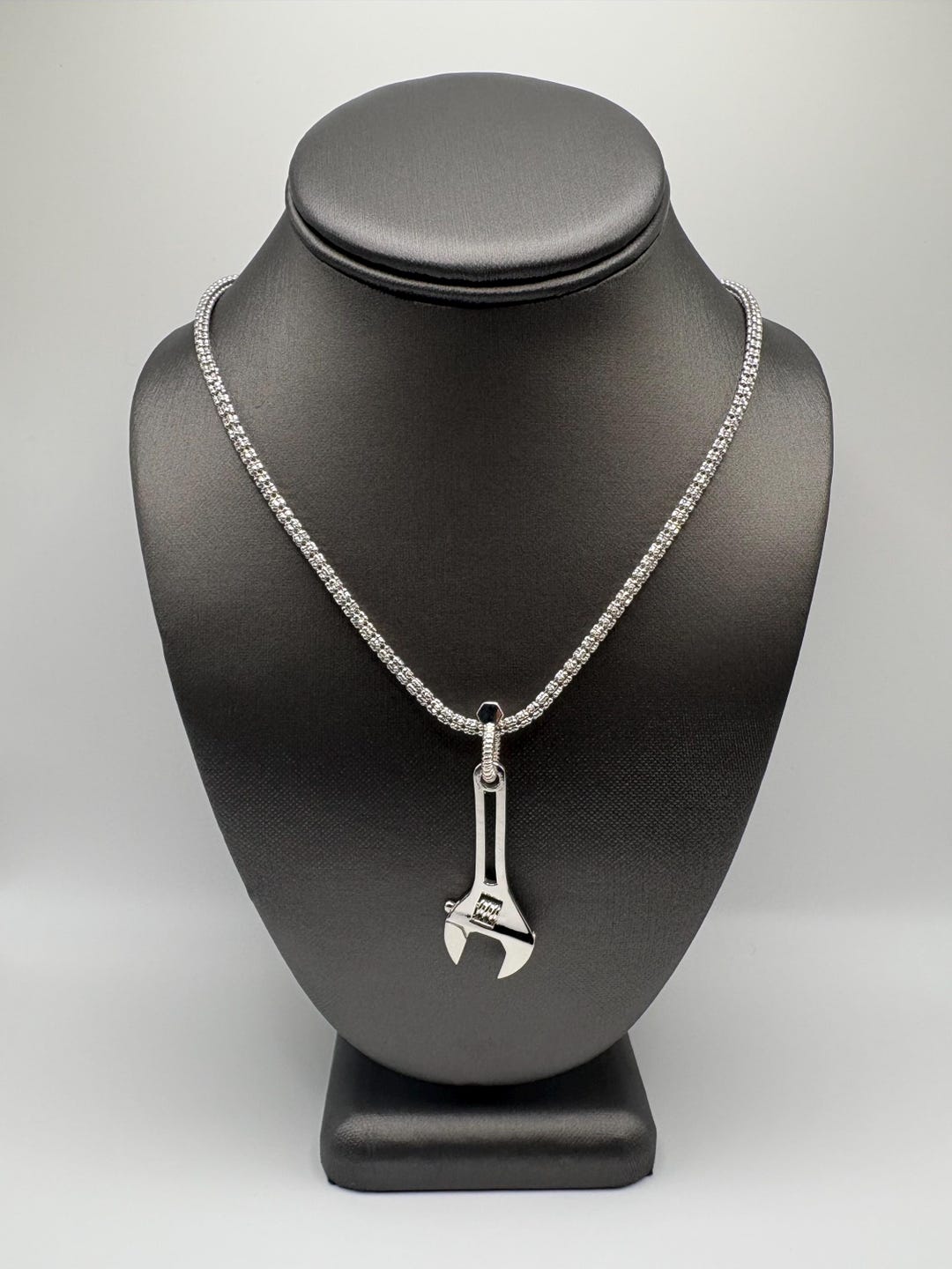 14K Adjustable Wrench Pendant With Bolt Bail, Unique Gold Tool Charm ...