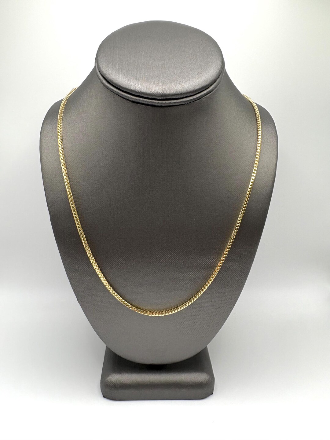 Solid 14K Franco Chain, Rounded Franco Link Chain, 2mm 14K Franco ...