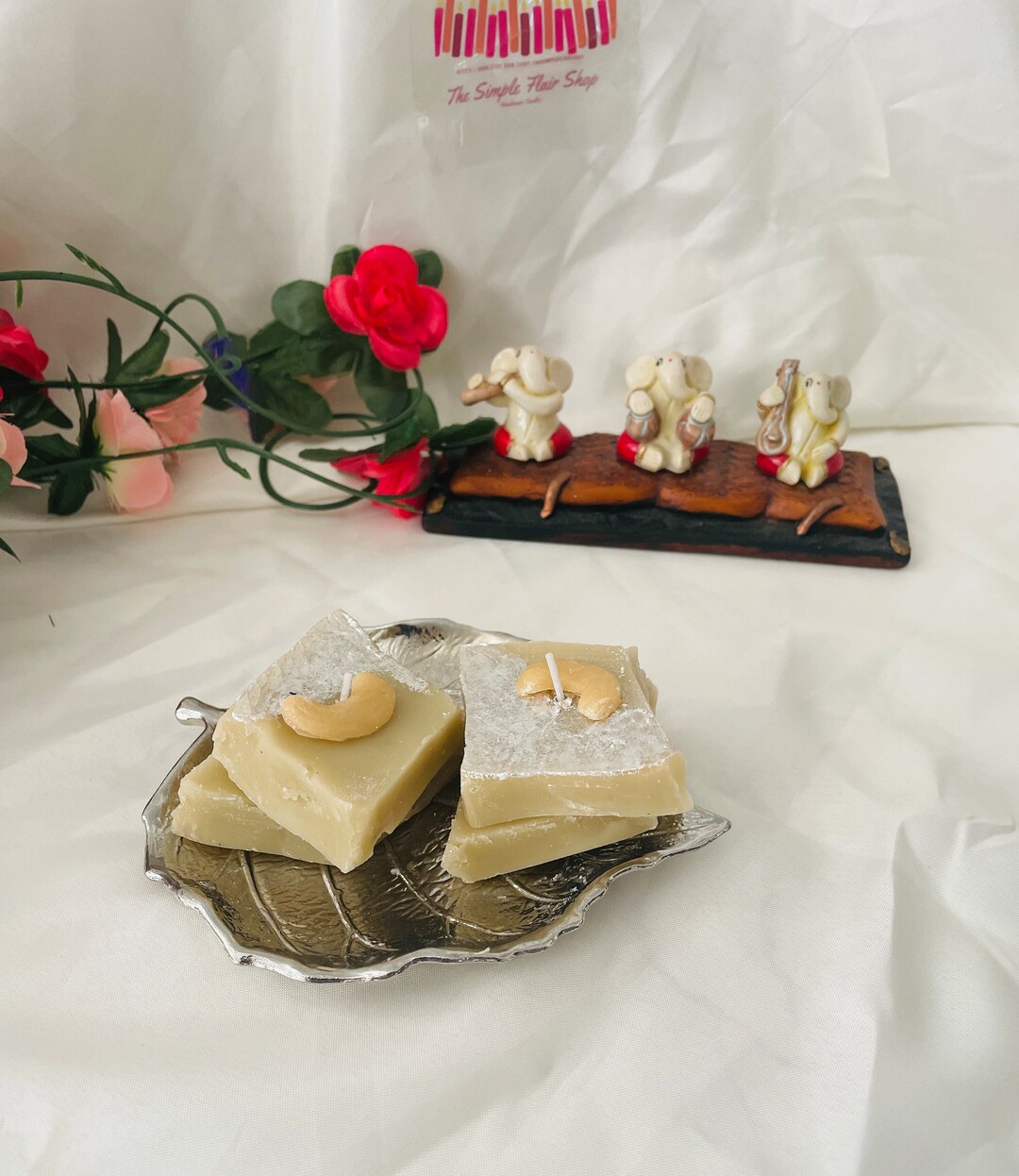 Kaju Katli Candles: Handmade Indian Mithai Dessert Candle Set - Etsy