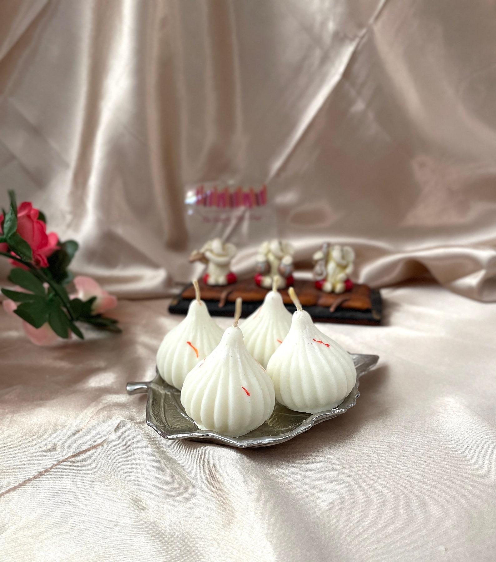 Modak Candle - Set of Two Individually Wrapped Candles | Diwali Candle ...