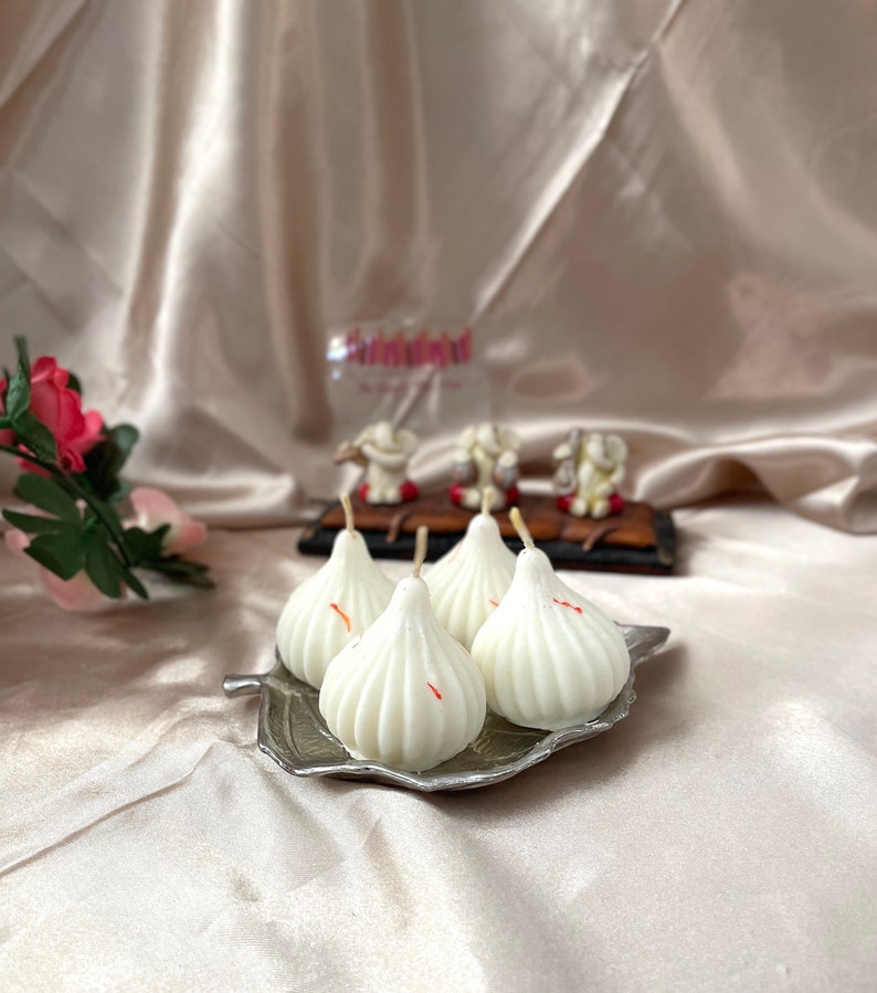 Modak Candle Set: Handmade Diwali Decor, Ganapati Gift (set of Two) - Etsy