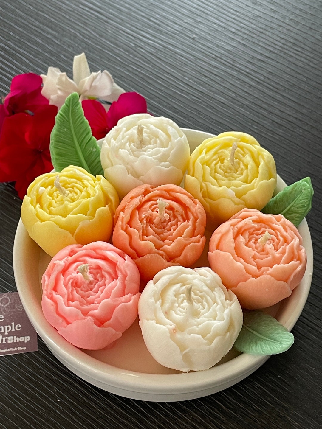 Customizable Rose Candle Bouquet - Etsy