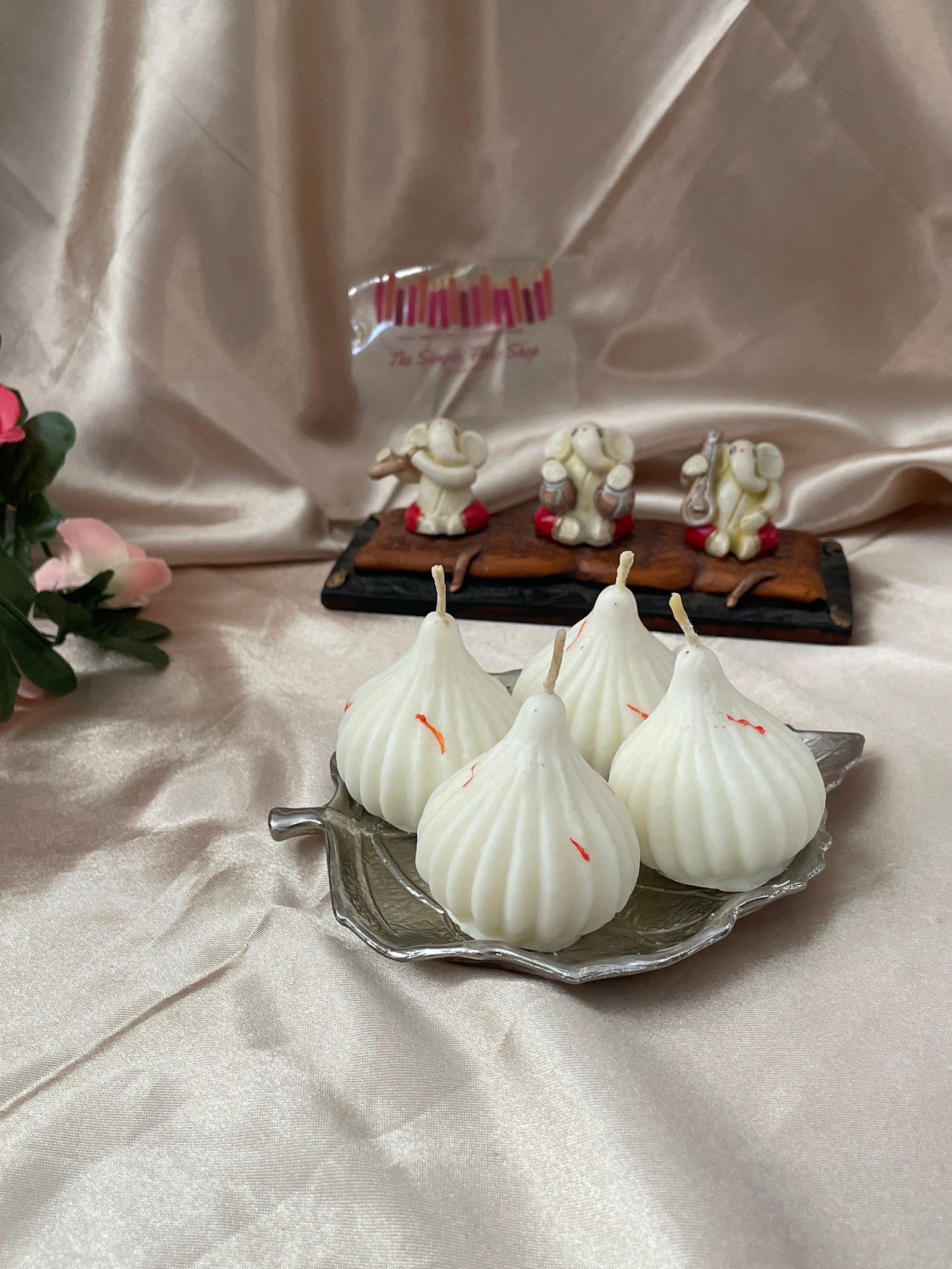 Modak Candle Set: Handmade Diwali Decor, Ganapati Gift (set of Two) - Etsy