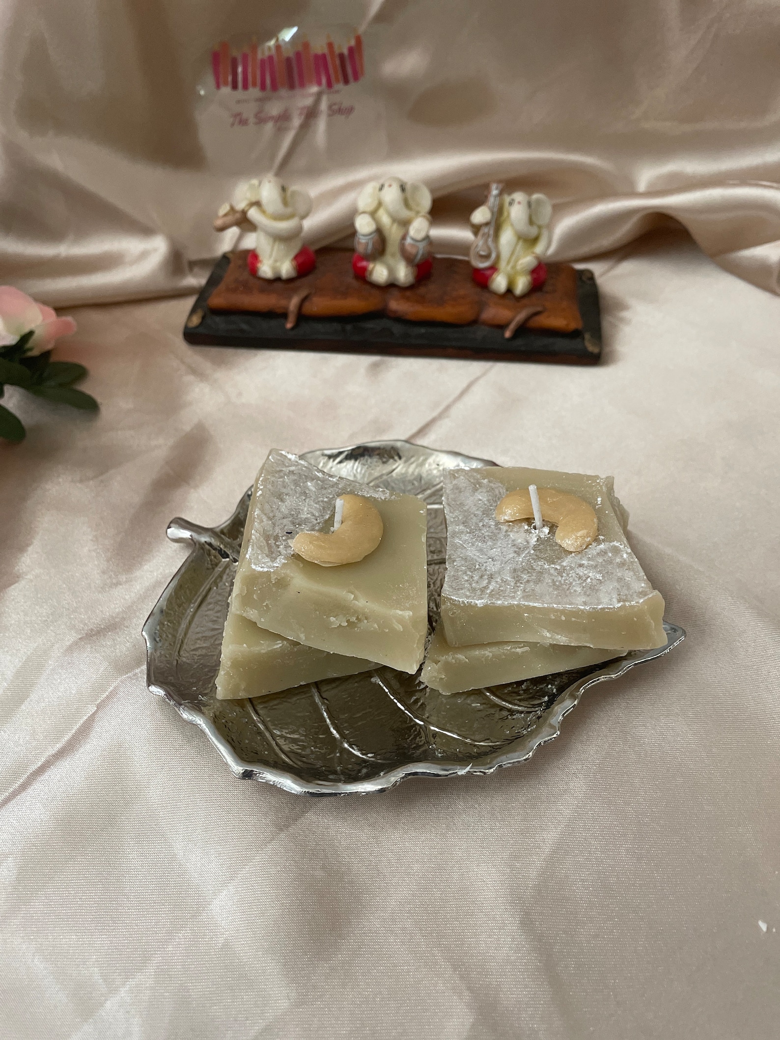 Kaju Katli Candles: Handmade Indian Mithai Dessert Candle Set - Etsy