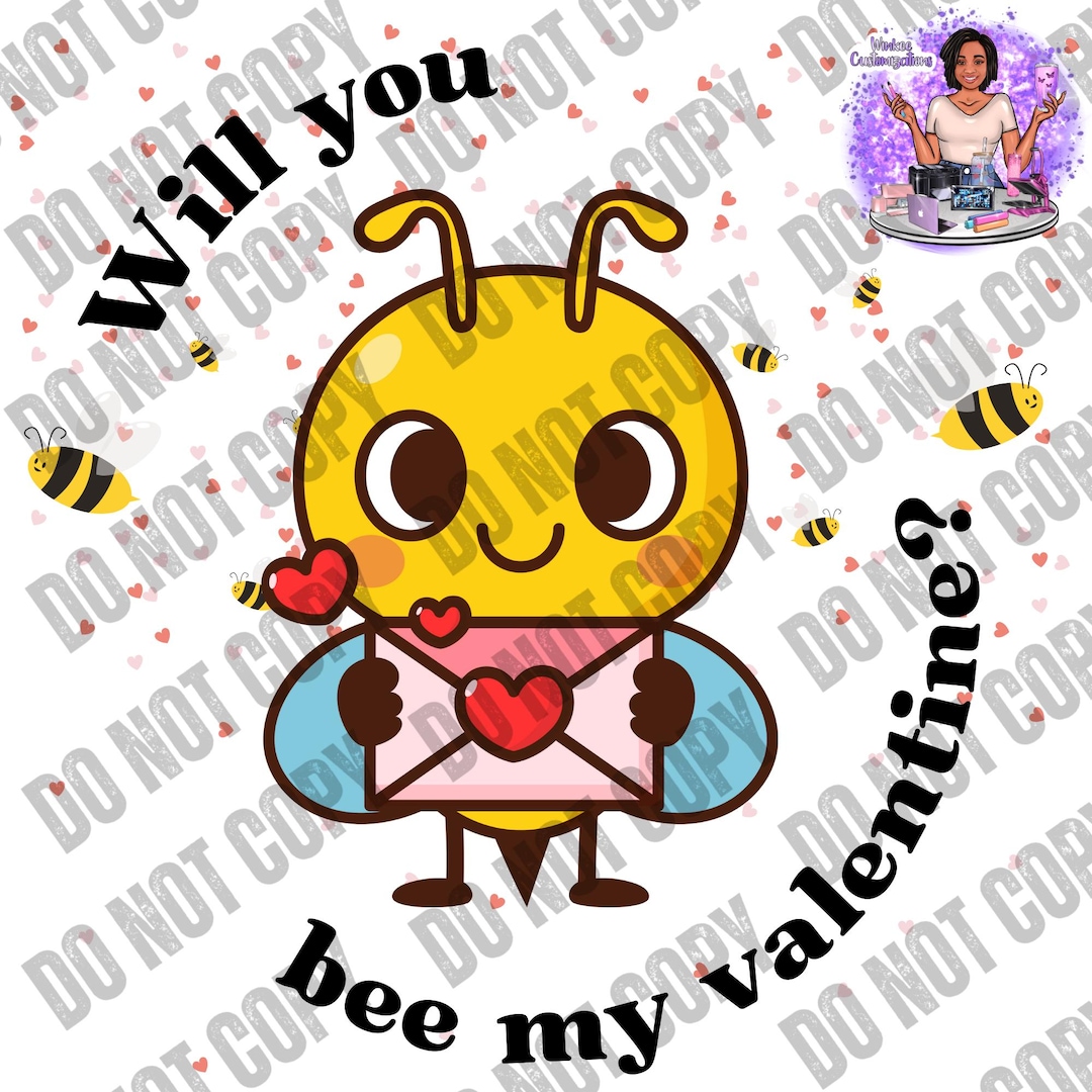 Will You Bee My Valentine Png, Bee My Valentine Png, Funny Valentine ...