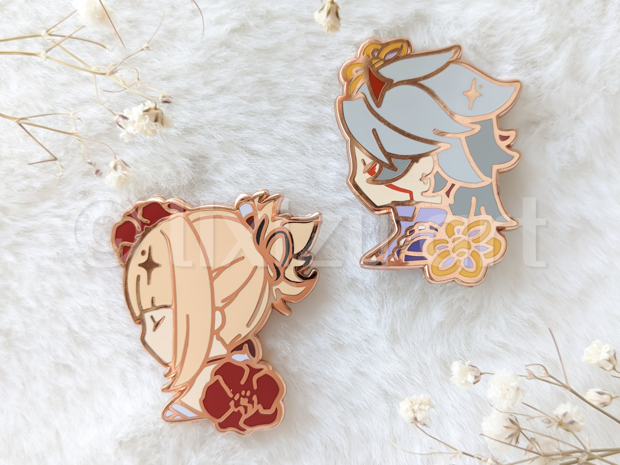 Genshin Impact Itto & Yoimiya Enamel Pin - Etsy