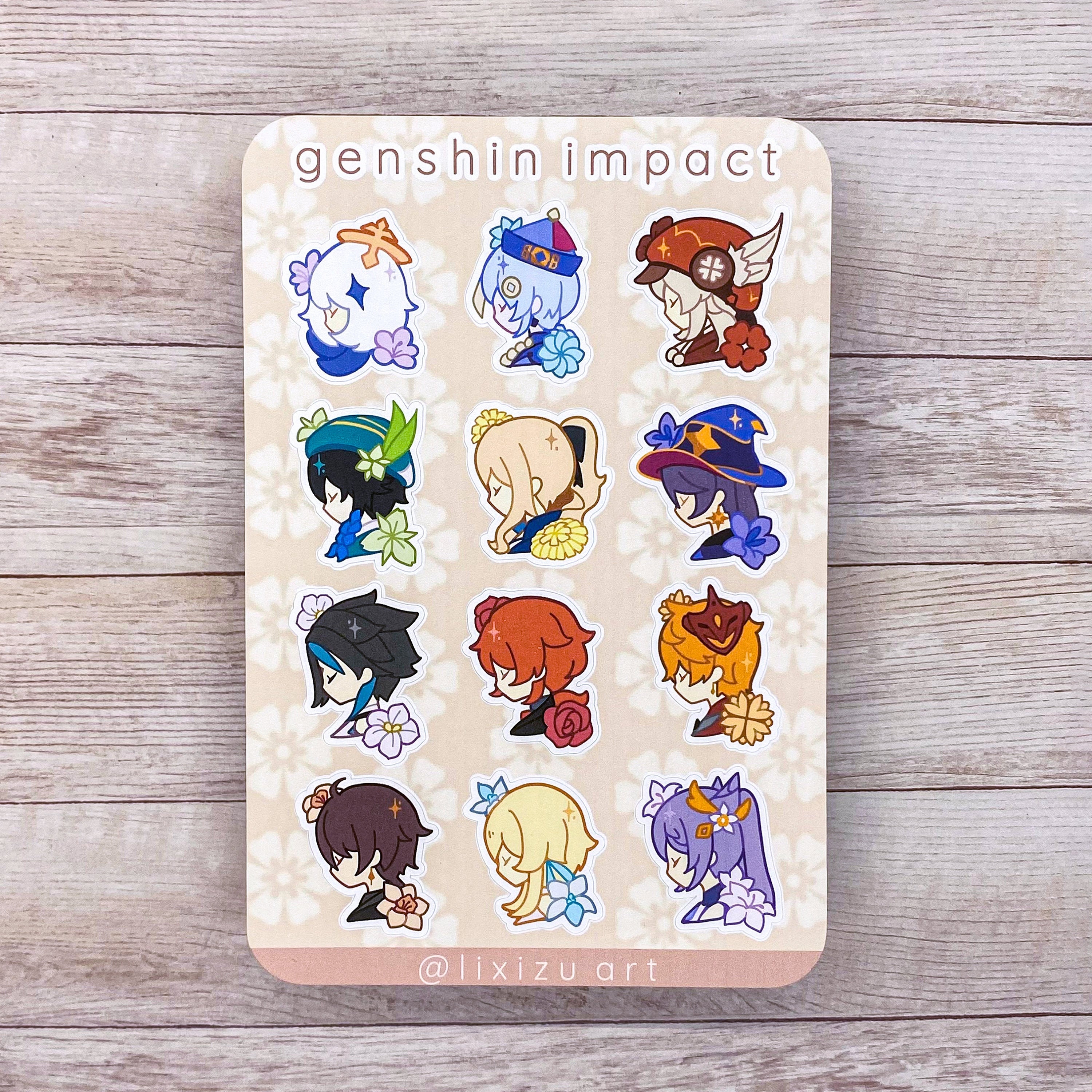 Genshin Impact sticker Sheet Craft Supplies & Tools Paper, Party & Kids ...