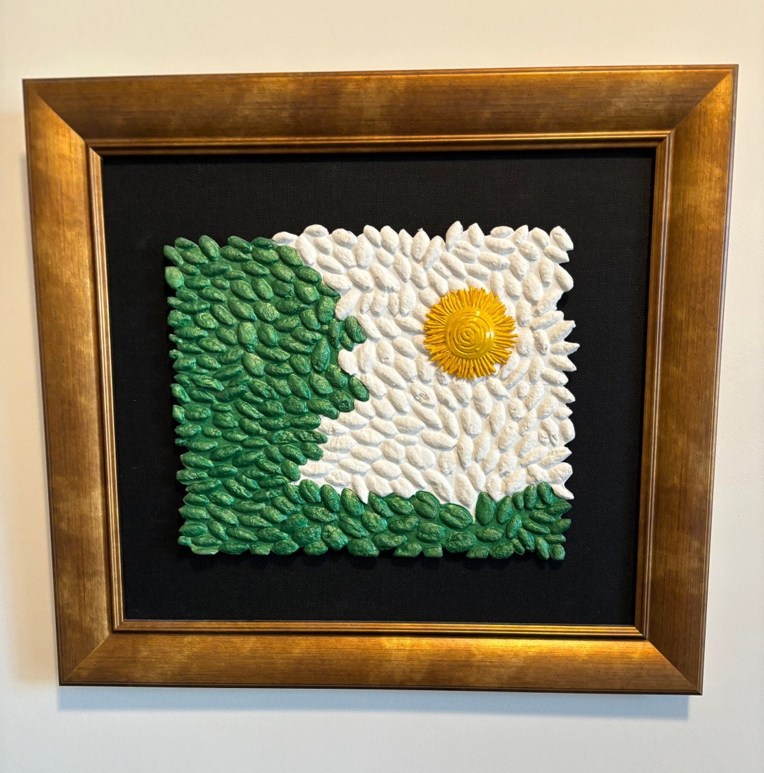 Summer, Abstract Mixed Media (handmade Cast-paper, Acrylic, and Clay ...