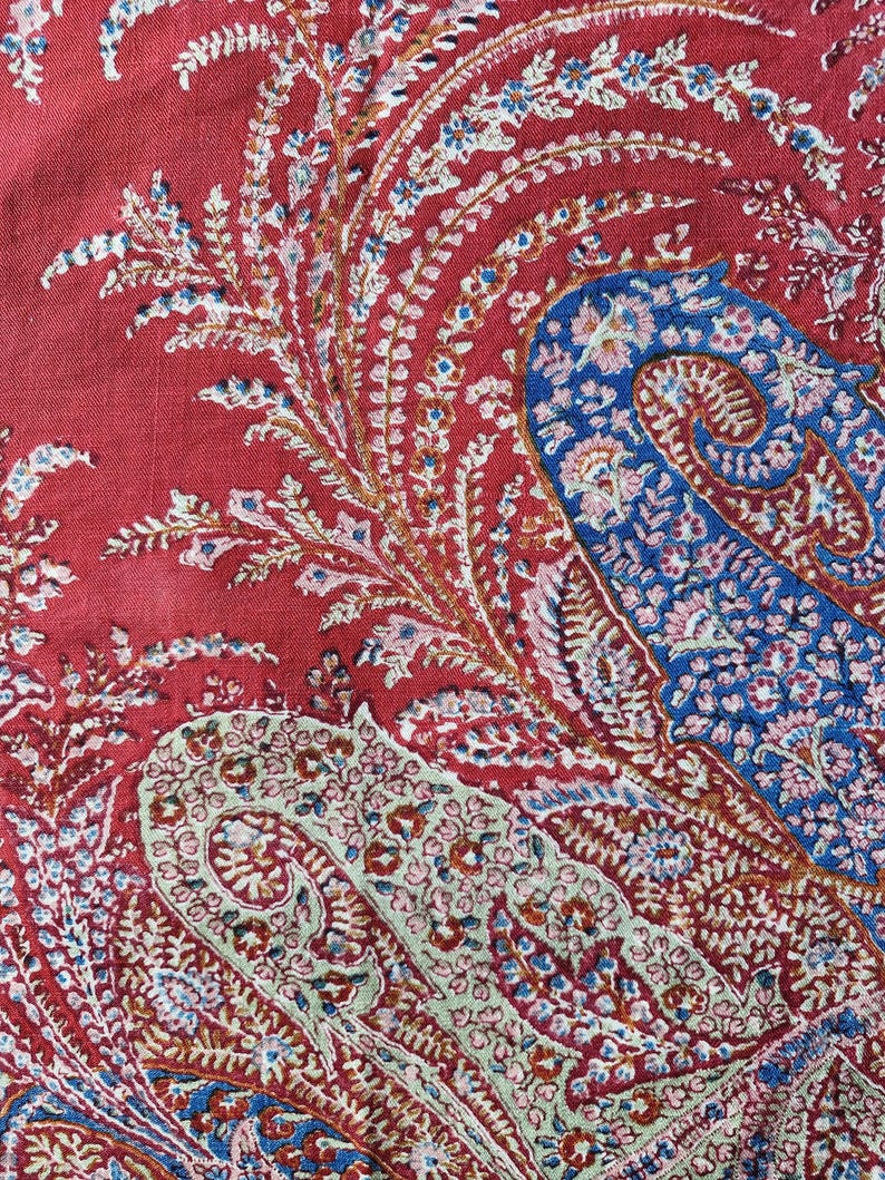 Antique Wool Paisley Craft Pack-1900s Victorian Wool Paisley and ...