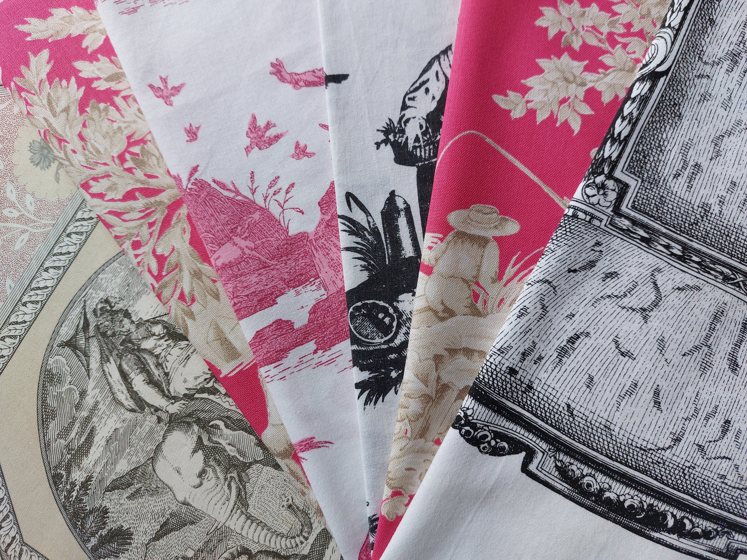 Designer Toile De Jouy Fabric Craft Pack-laura Ashley, Harlequin ...
