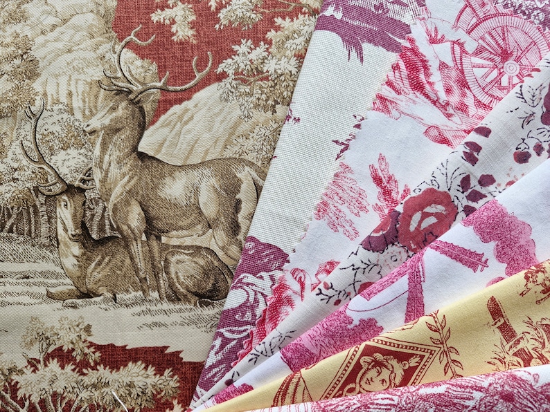 Designer Toile De Jouy Fabric Craft Pack-kauffman, Laura Ashley, Marvic ...
