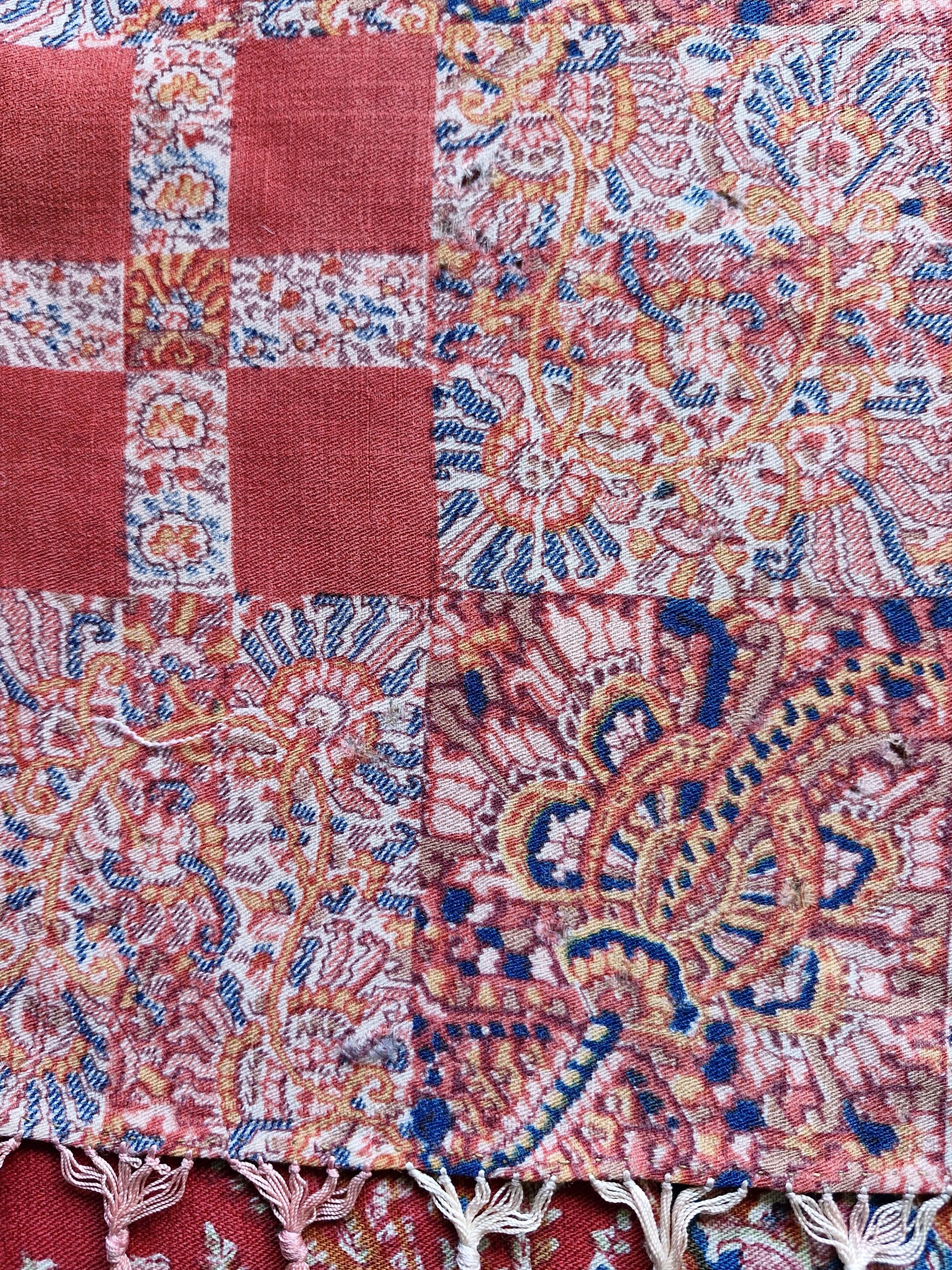 Antique Wool Paisley Craft Pack-1900s Victorian Wool Paisley and ...