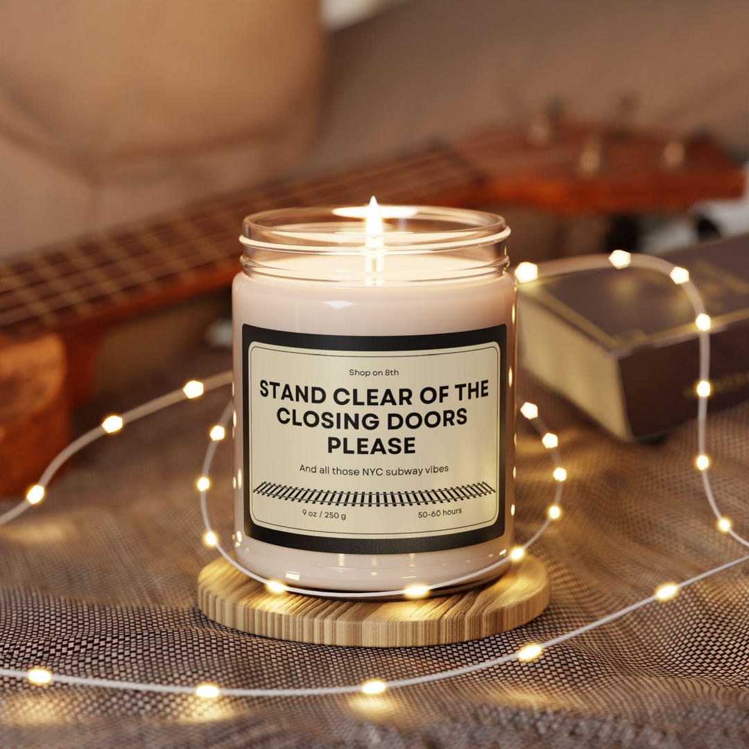 NYC Subway Stand Clear of the Closing Doors Candle - Etsy