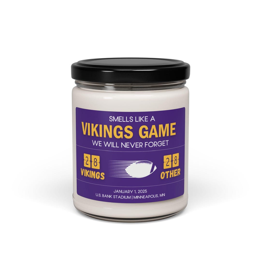 Custom Minnesota Vikings Favorite Game Candle | Personalized Gift, Gift ...