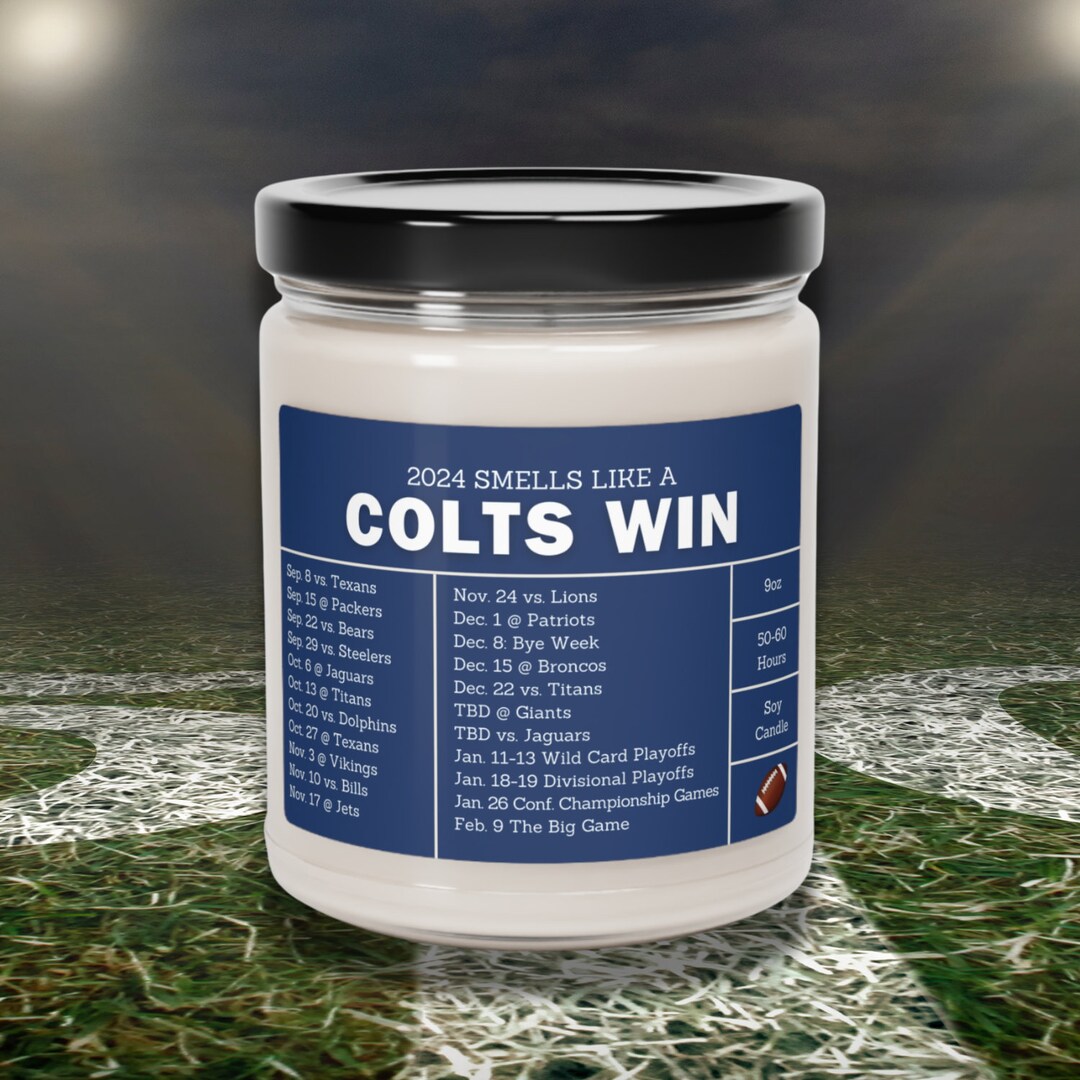 Indianapolis Colts 2024 Football Schedule Candle Father's Day Present ...
