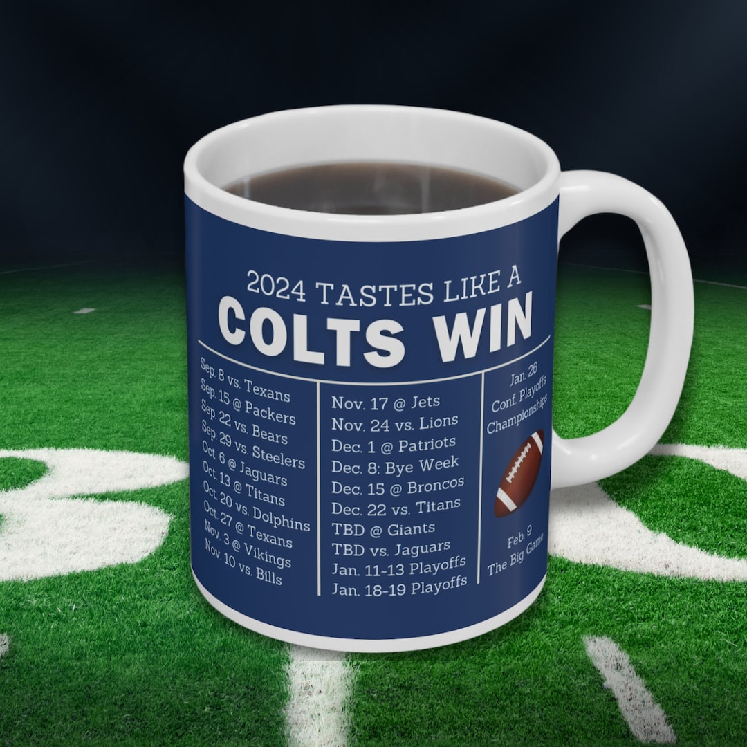 Indianapolis Colts Mug With Schedule Gift for Football Fan, Sports Mug ...