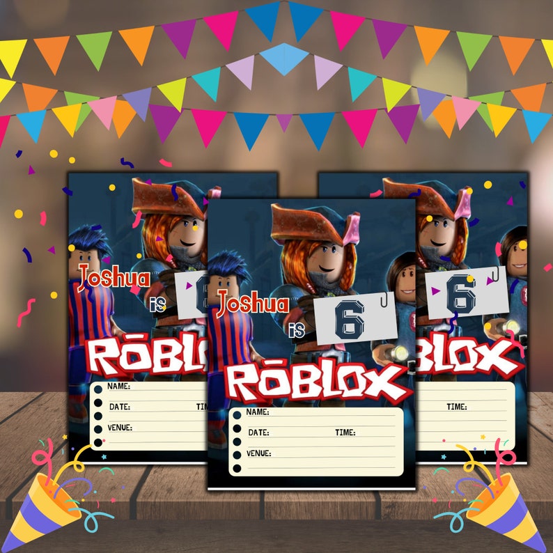 ROBLOX INVITATION Roblox LETTER Invite Downloadable Invite - Etsy