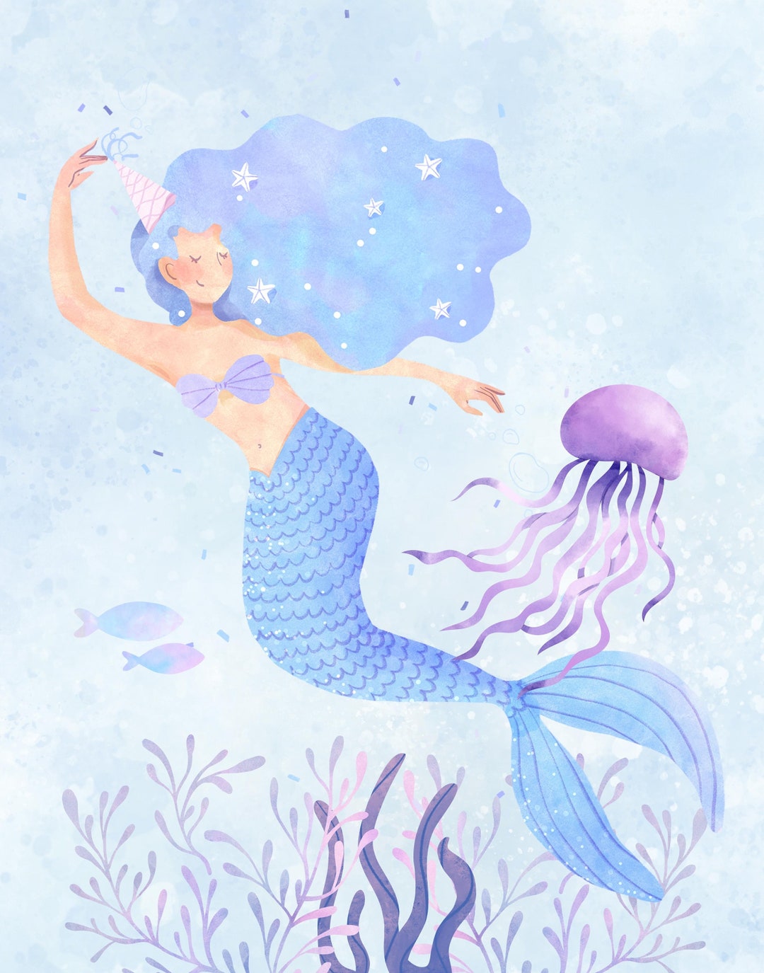 MERMAID SVG, Mermaid Long Tail Svg, Mermaid, Mermaid Clipart, Mermaid ...