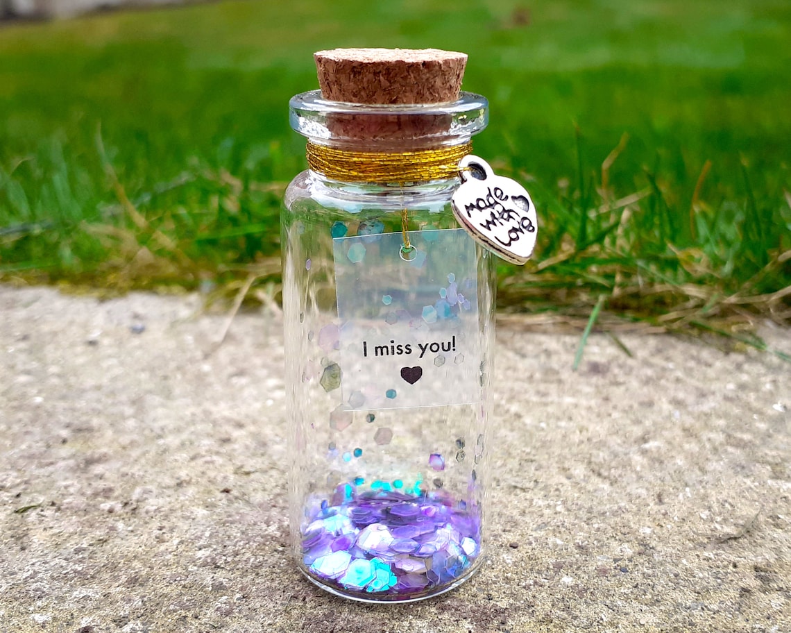 I Miss You Gift Message in a Bottle Friendship Gift Mini - Etsy UK