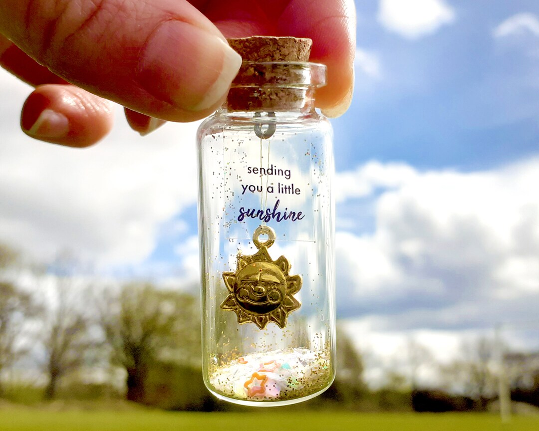 Sending Sunshine Gift, Message in a Bottle, Cheer up Gift, Send A Smile ...