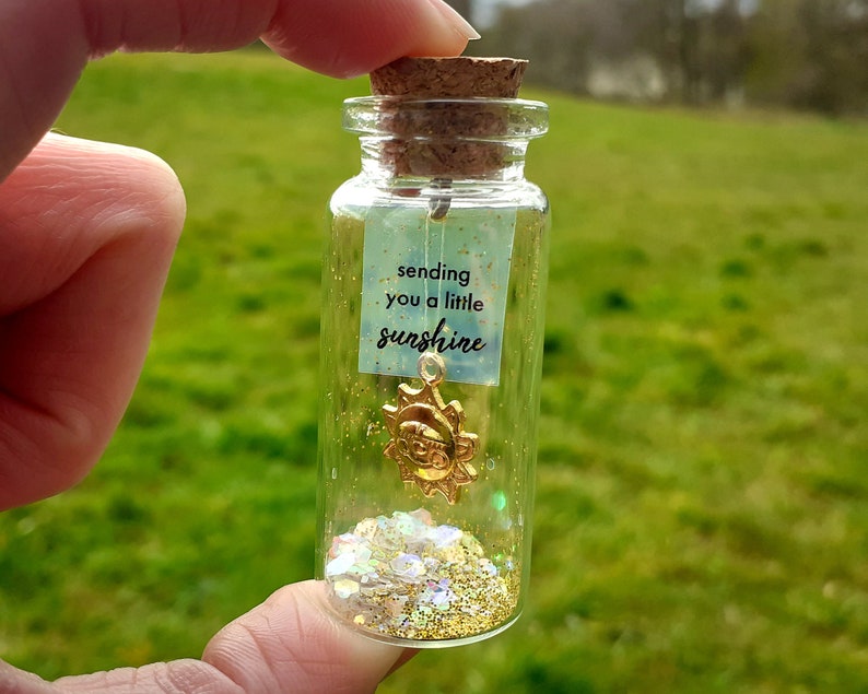Sending Sunshine Gift Message in a Bottle Cheer up Gift - Etsy