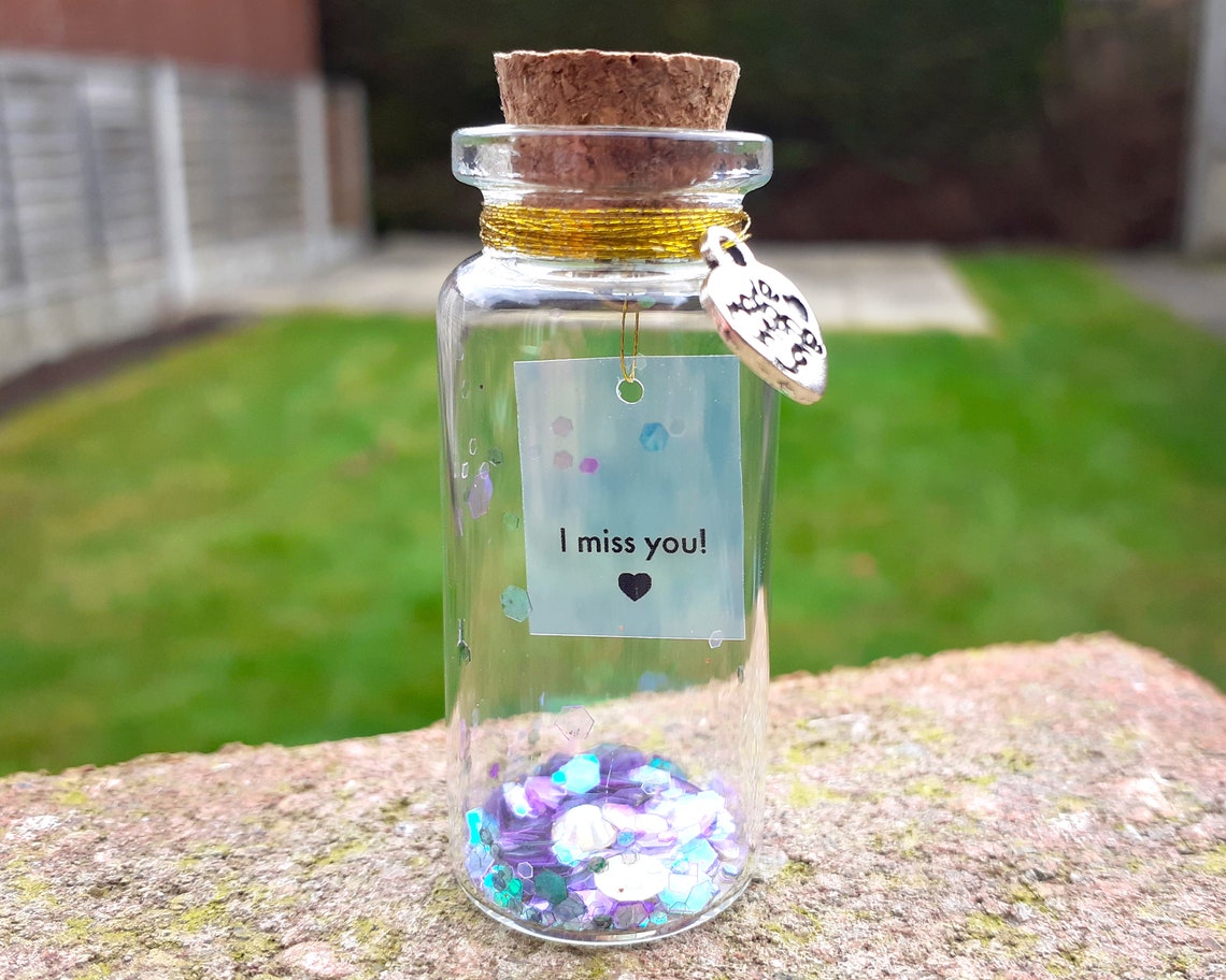I Miss You Gift Message in a Bottle Friendship Gift Mini - Etsy UK