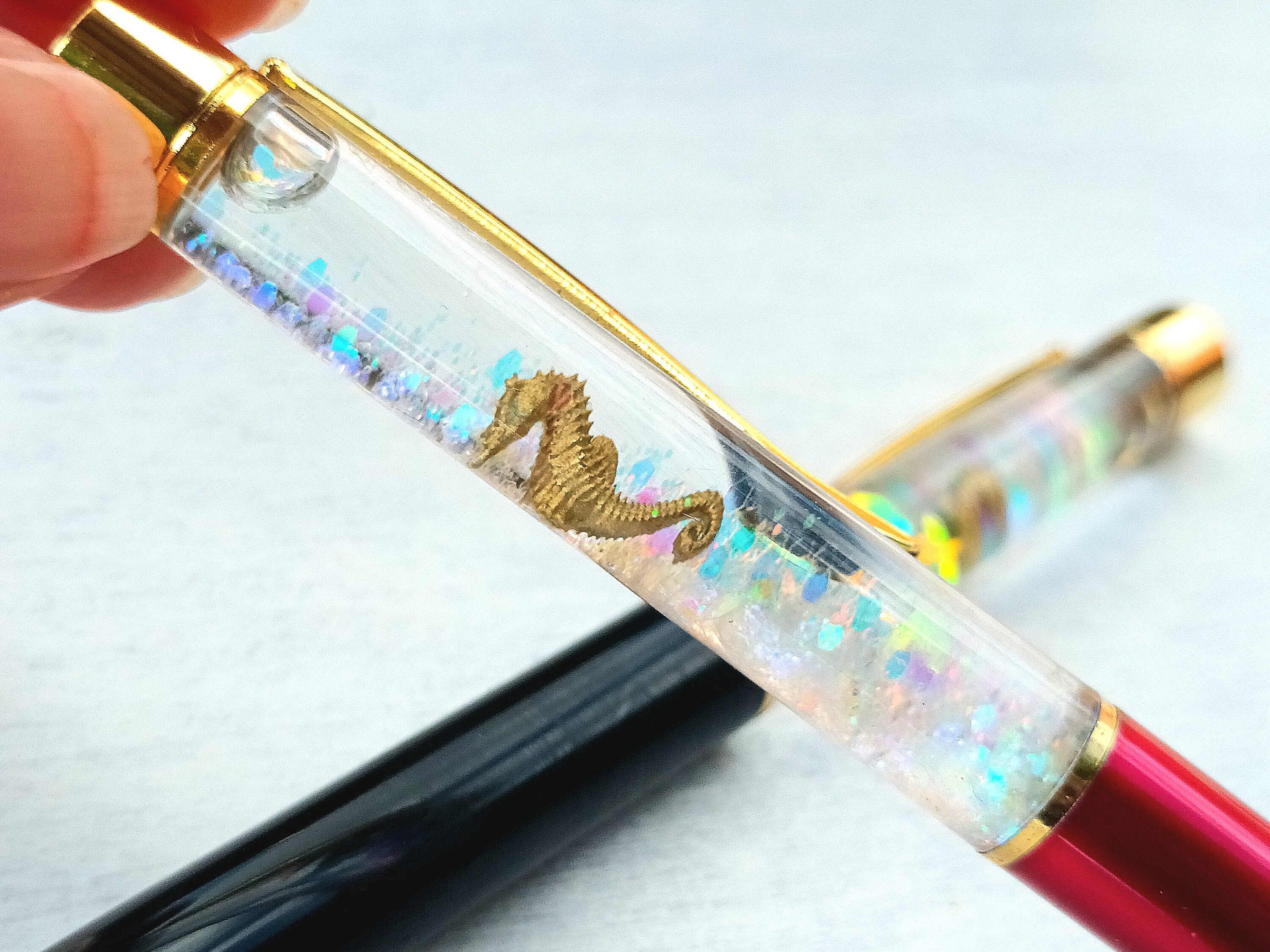 Seahorse Gift, Floating Pen, Liquid Glitter Pen, Snow Globe Pen, Gift ...