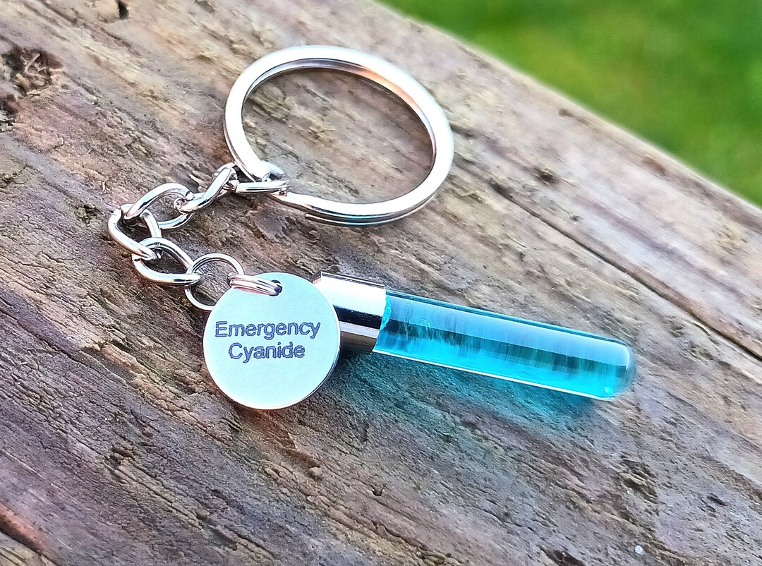 TINY Funny Keyring, 3cm Vial, Dark Humour Gift, Funny Gift for Him ...