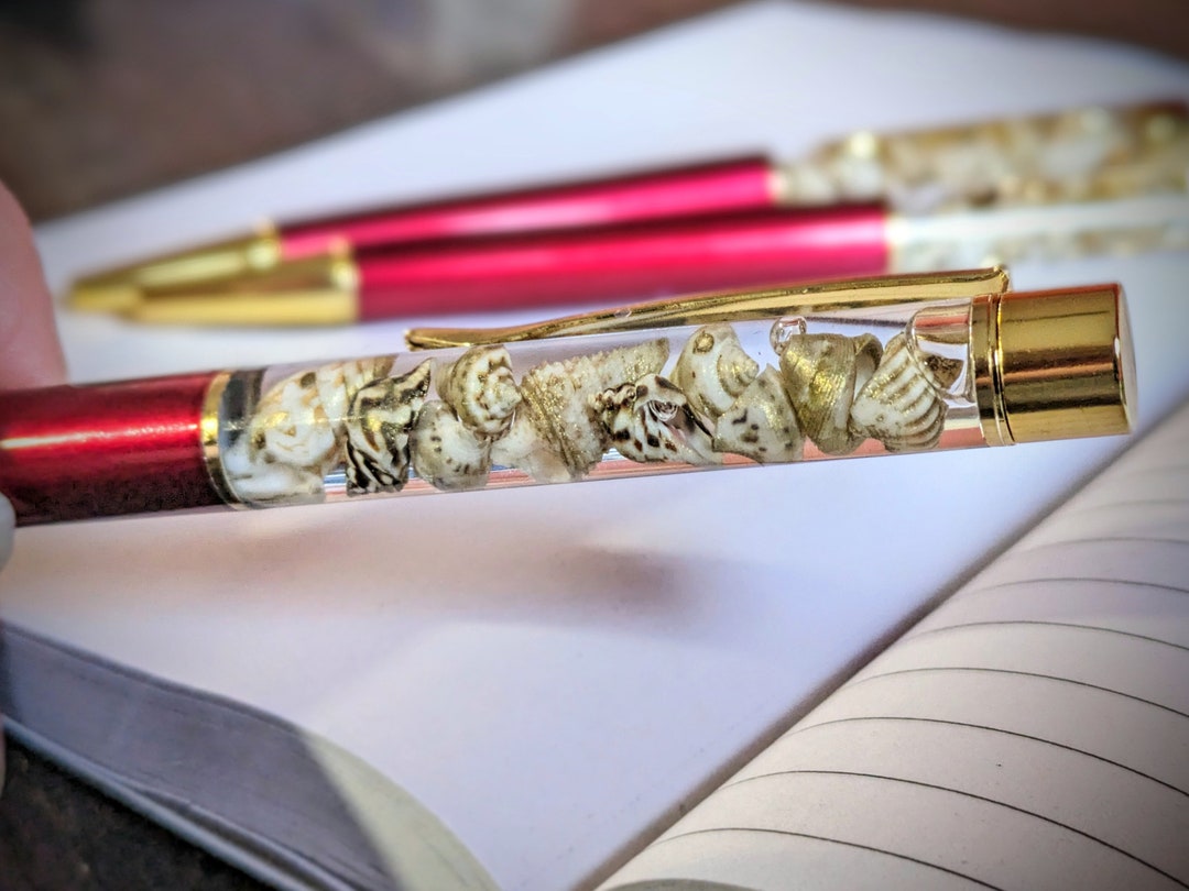 Ocean Float Pen, Shell Pen, Floating Pen, Snowglobe Pen, Gift for Her ...