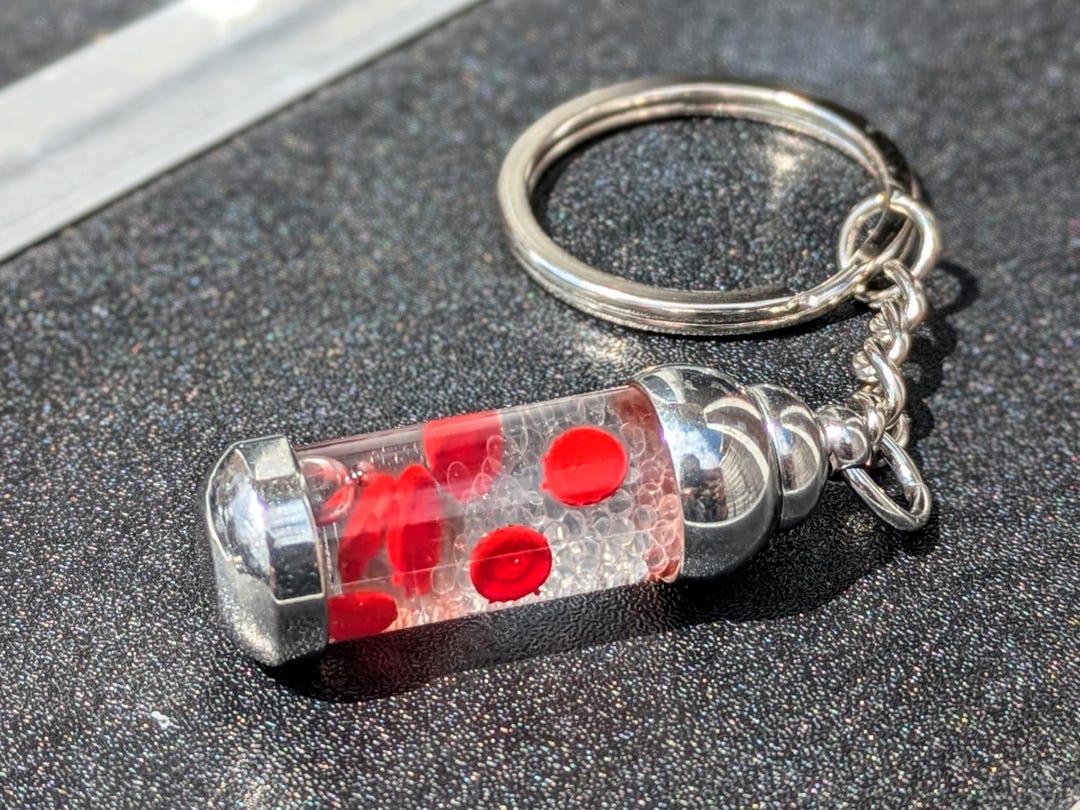 Science Keychain, Red Blood Cells, Shaker Keyring, Graduate Keyring ...