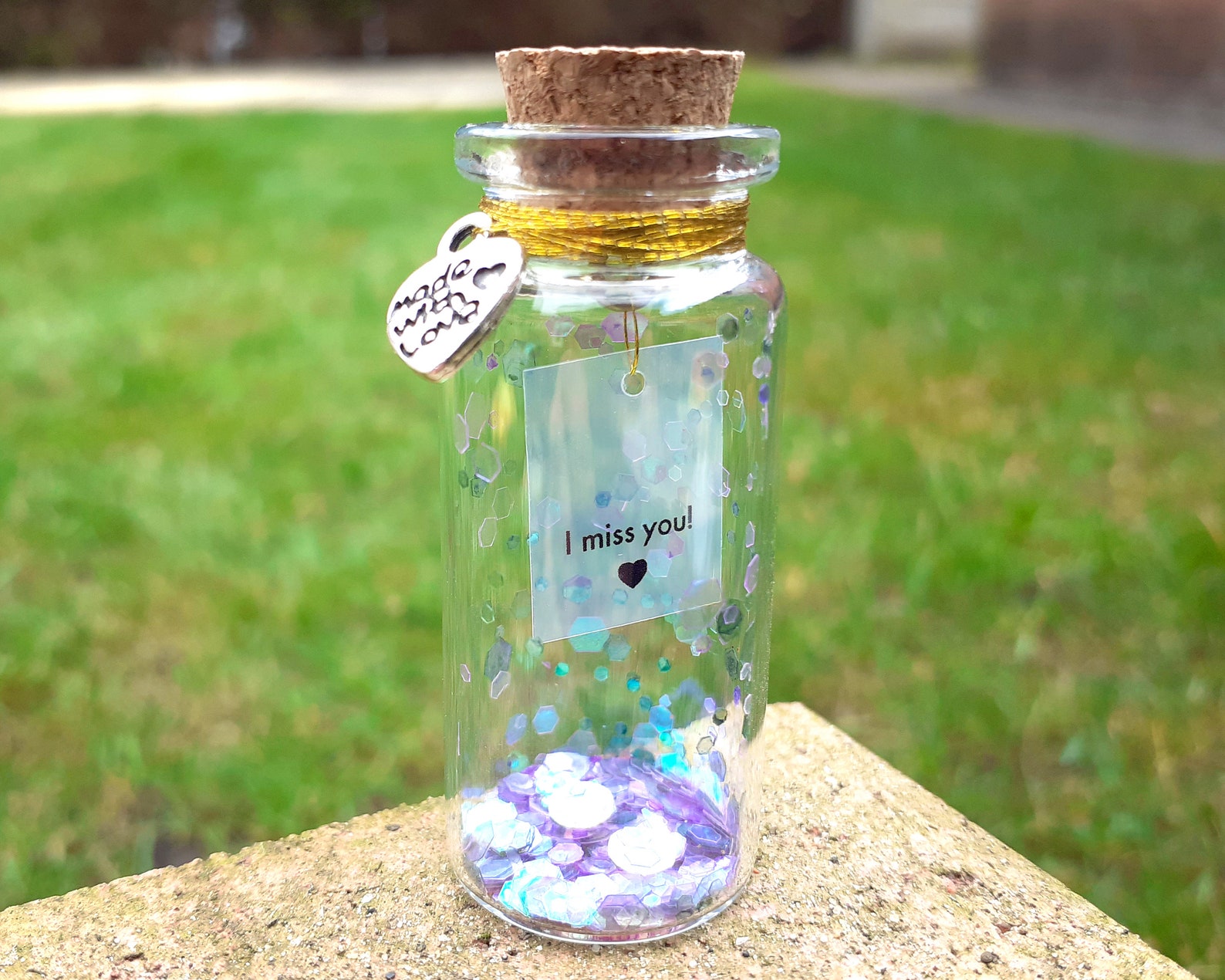 I Miss You Gift Message in a Bottle Friendship Gift Mini | Etsy UK